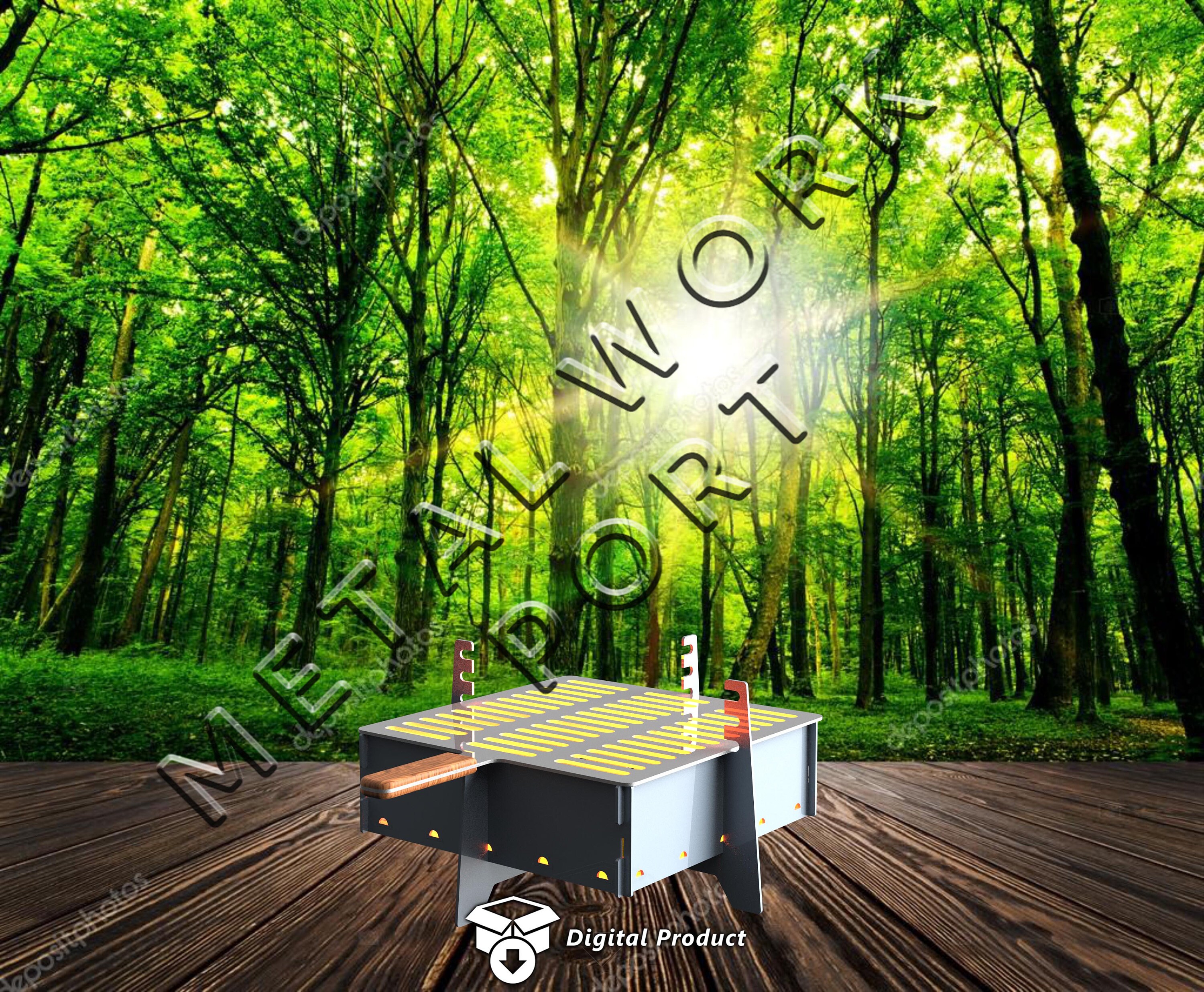 Camping BBQ Dxf, Fire Pit DXF, BBQ Dxf, Collapsible Barbeque, Laser Cut ...