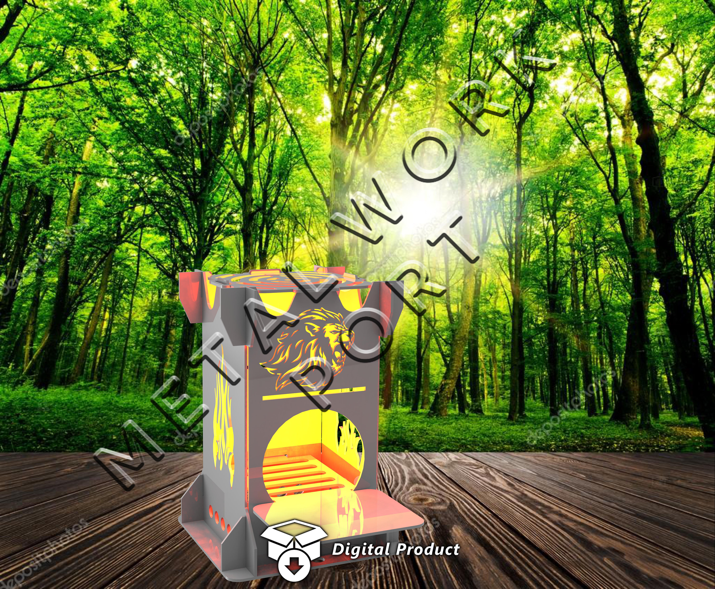 Fire Box Dxf, Outdoor Fire Pit, Portable Fire Box, Laser Cut, Dxf Laser ...