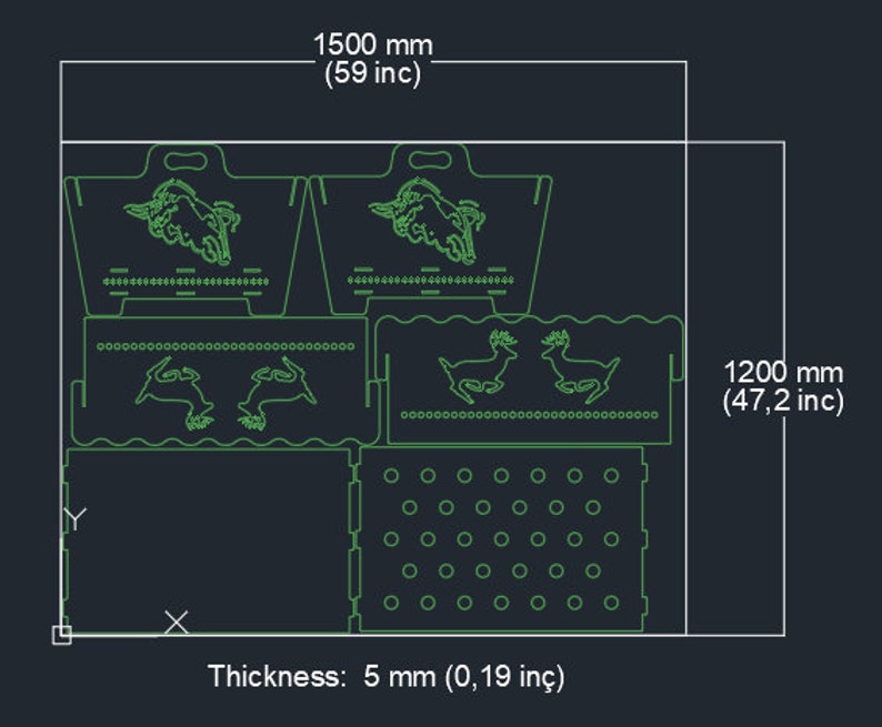 Backyard Fire Pit Dxf, BBQ Dxf, Outdoor Fire Box, Collapsible Fire Pit ...