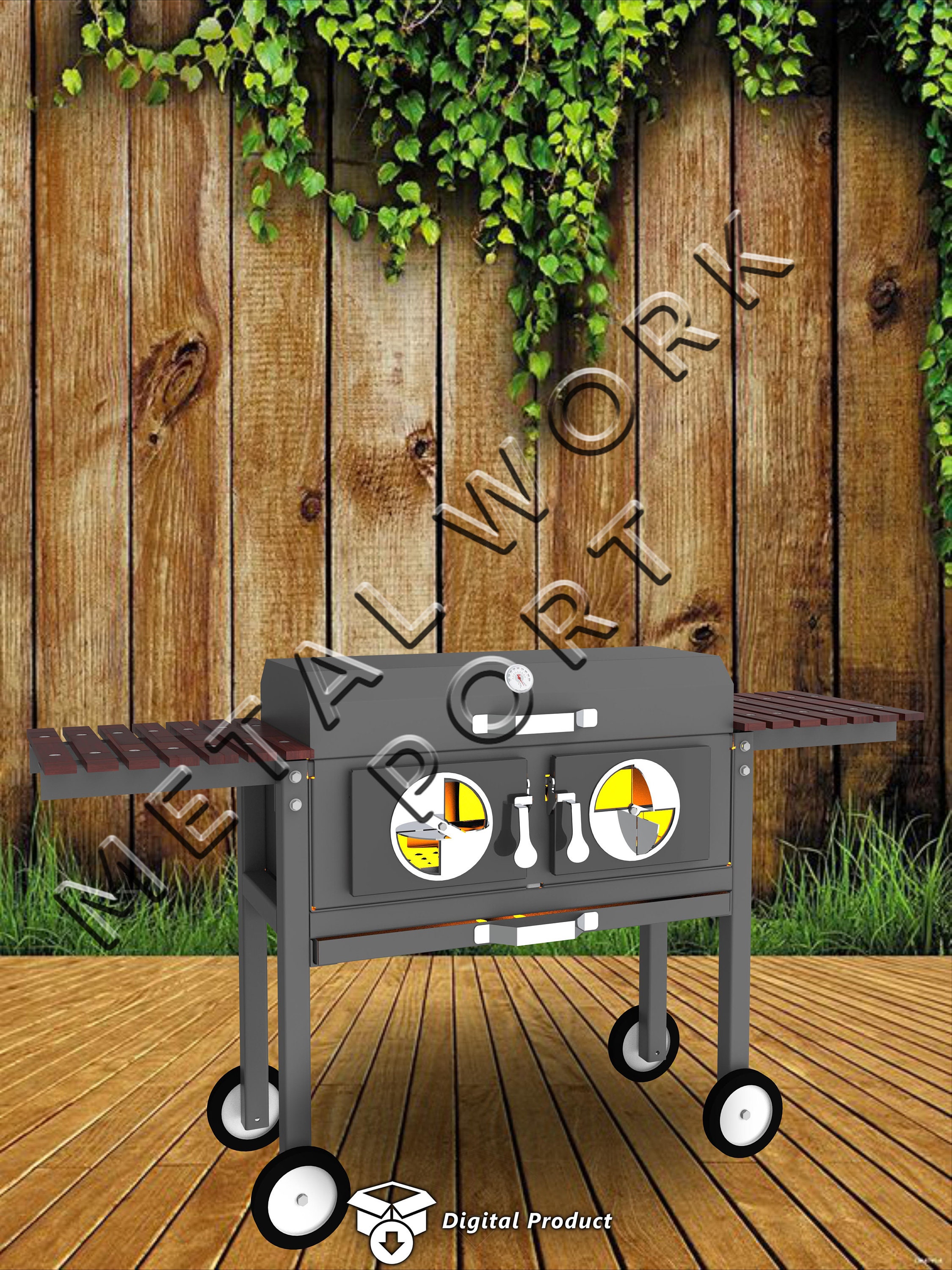 Barbeque Dxf, Collapsible BBQ Dxf, Smokehouse Dxf, Barbeque, Laser Cut ...