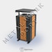 Metal Dustbin DXF File: Laser Cut Outdoor Trash Can - Etsy