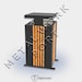 Metal Dustbin DXF File: Laser Cut Outdoor Trash Can - Etsy