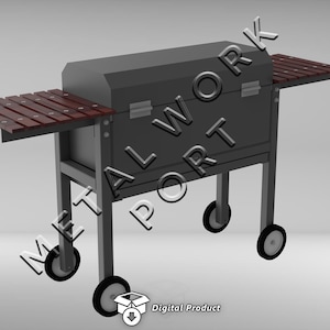 Barbeque Dxf, Collapsible BBQ Dxf, Smokehouse Dxf, Barbeque, Laser Cut ...