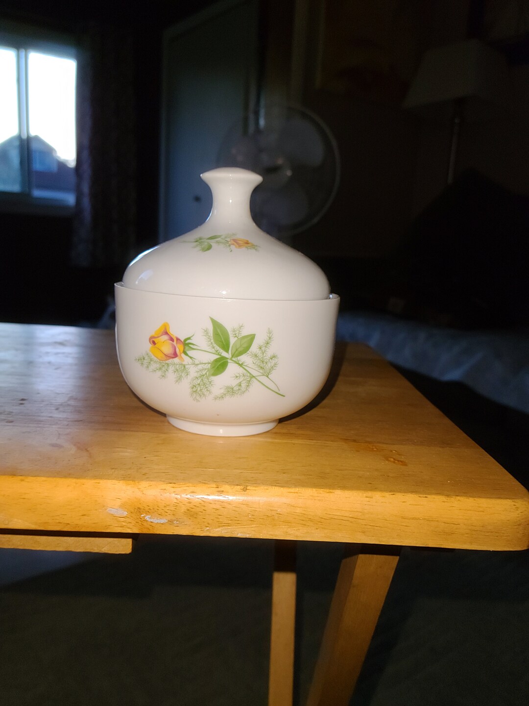 Vintage Porcelain Kahla Rose Sugar Bowl Made in German Democratic ...