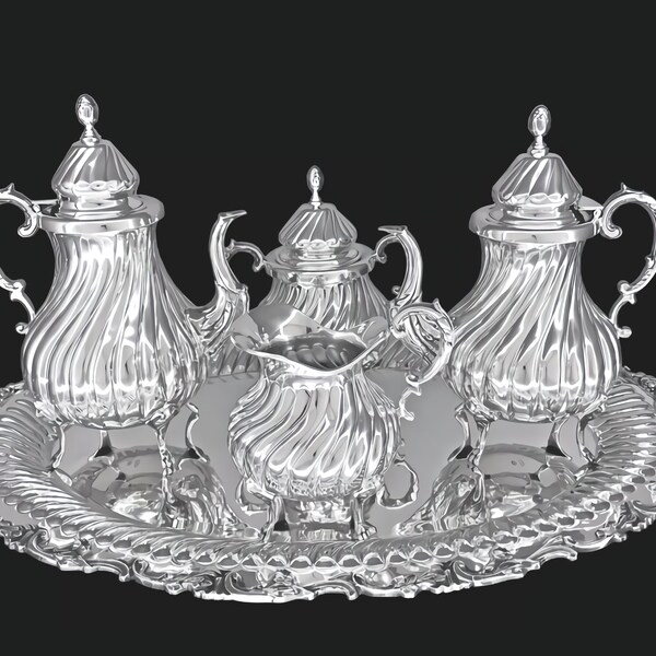 Silver Tea Set - Etsy