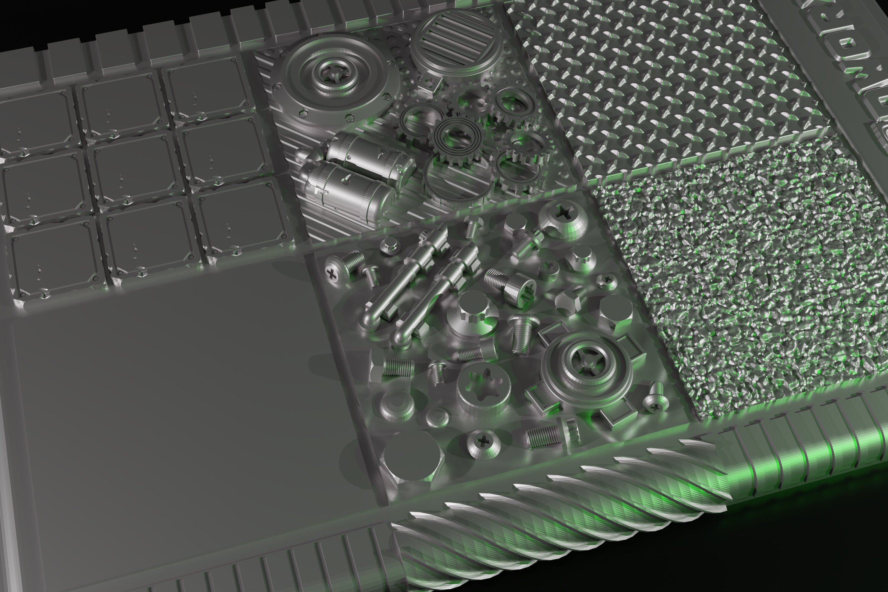 3D Printed Texture Palette With Brush Rest Industrial Textures - Etsy
