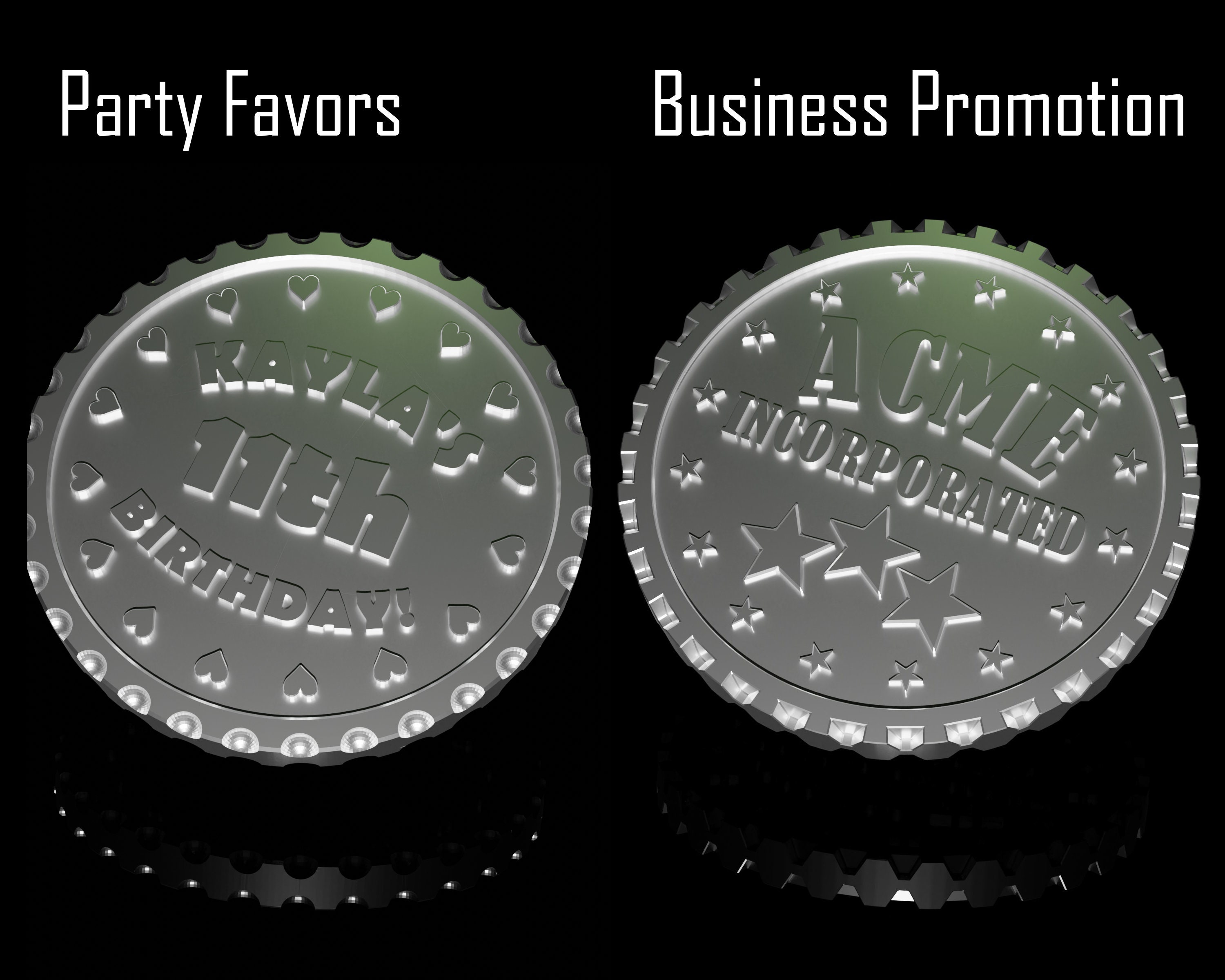 Custom 3D Printed Coins and Tokens - Etsy