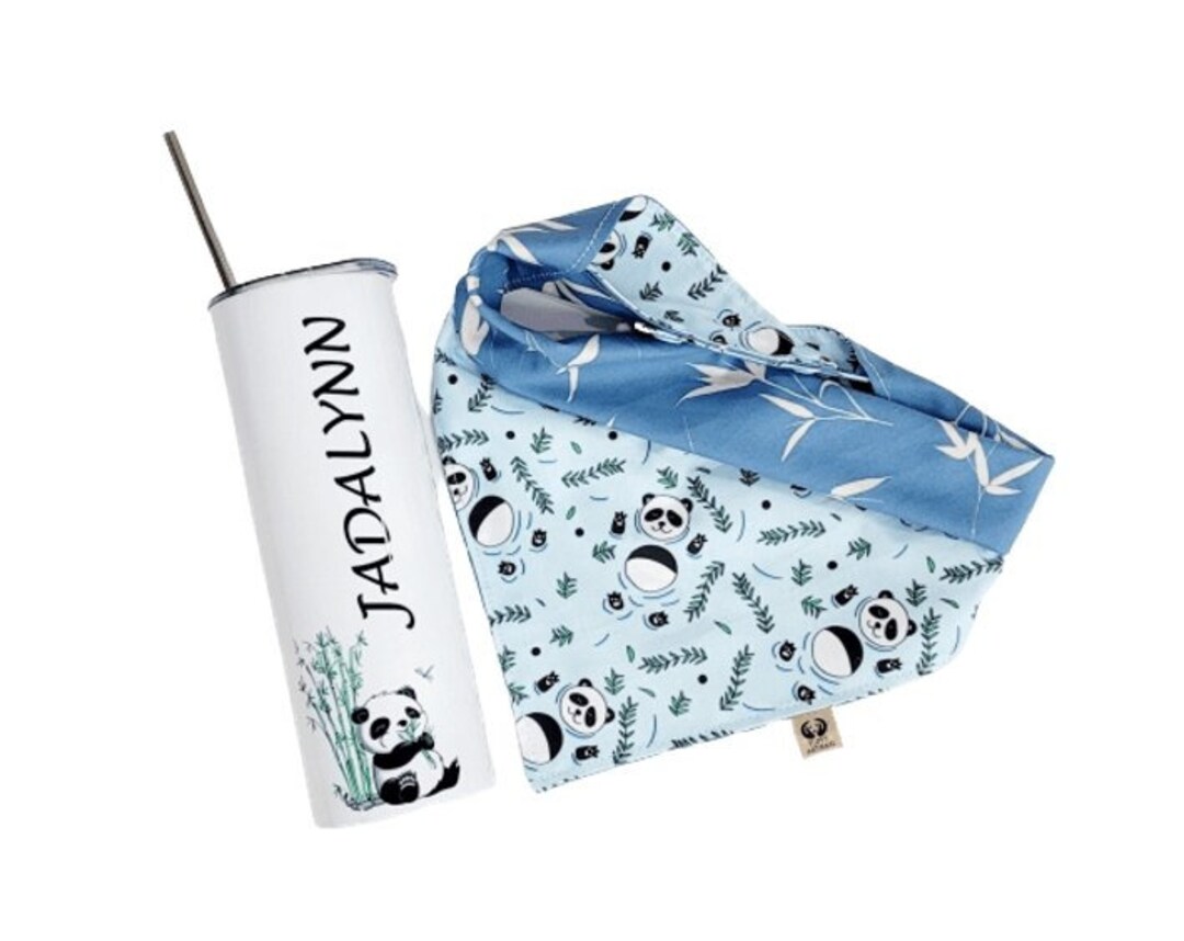 Bamboo Panda Bandana Bamboo Panda Tumbler Pet Reversible - Etsy