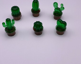 6 Cute Cactus Magnets Cacti Magnets for Fridge Plant - Etsy