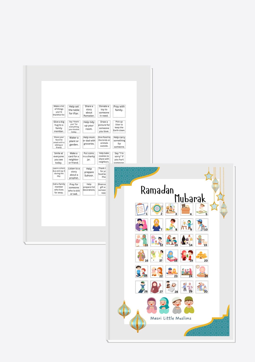 Ramadan Kids Calendar | Good Deeds Ramadan Countdown Calendar - Etsy