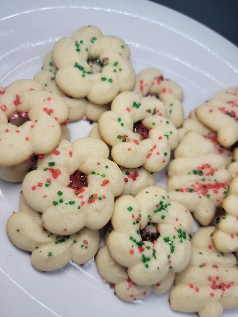 Almond Vanilla Butter Spritz Cookie Press Cookies - Etsy