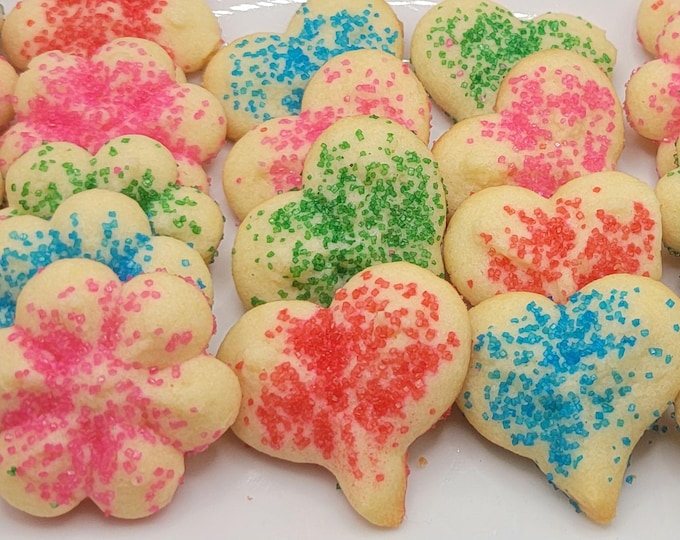 Almond Vanilla Butter Spritz Cookie Press Cookies - Etsy