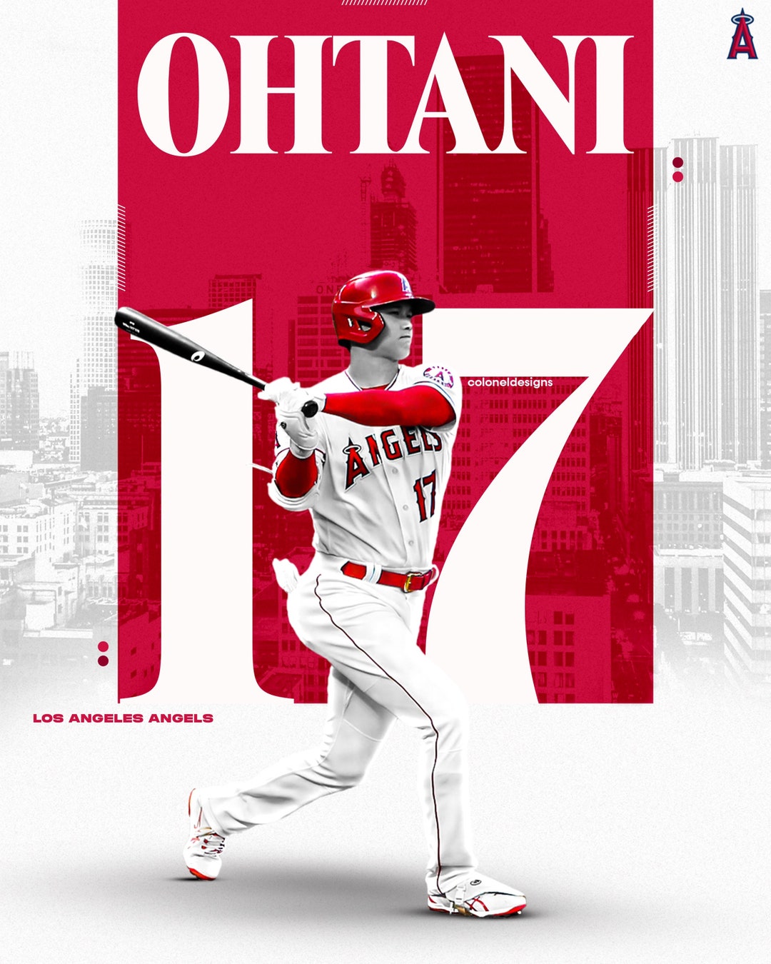 Shohei Ohtani Los Angeles Anaheim Angels MLB Baseball Poster - Etsy