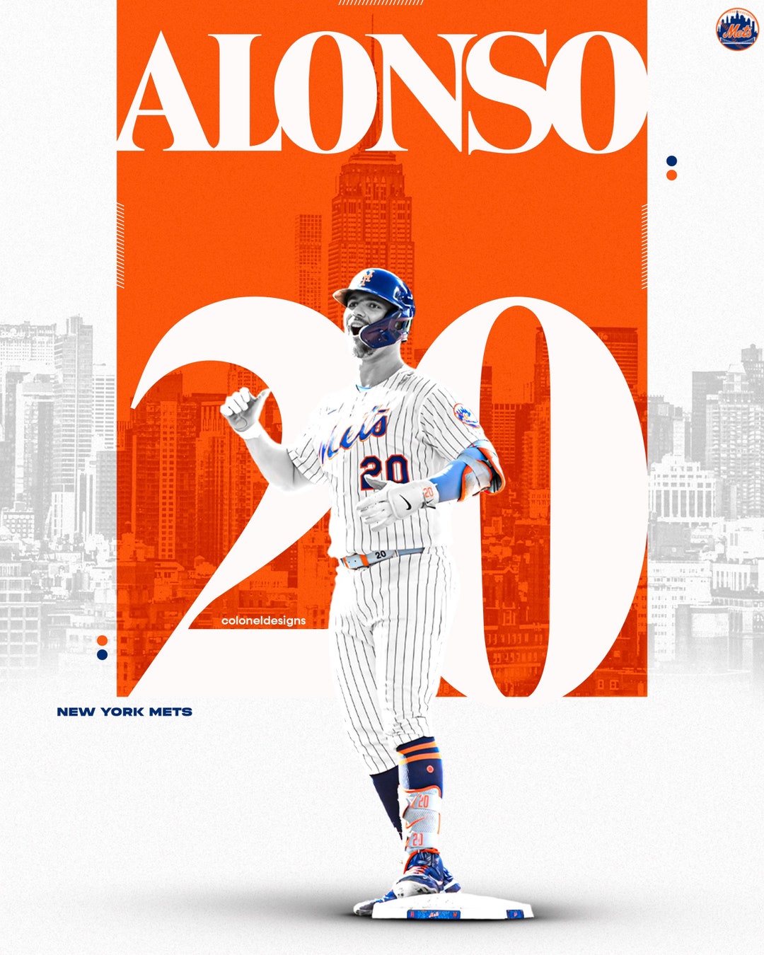 Pete Alonso New York Mets MLB Baseball Poster - Etsy
