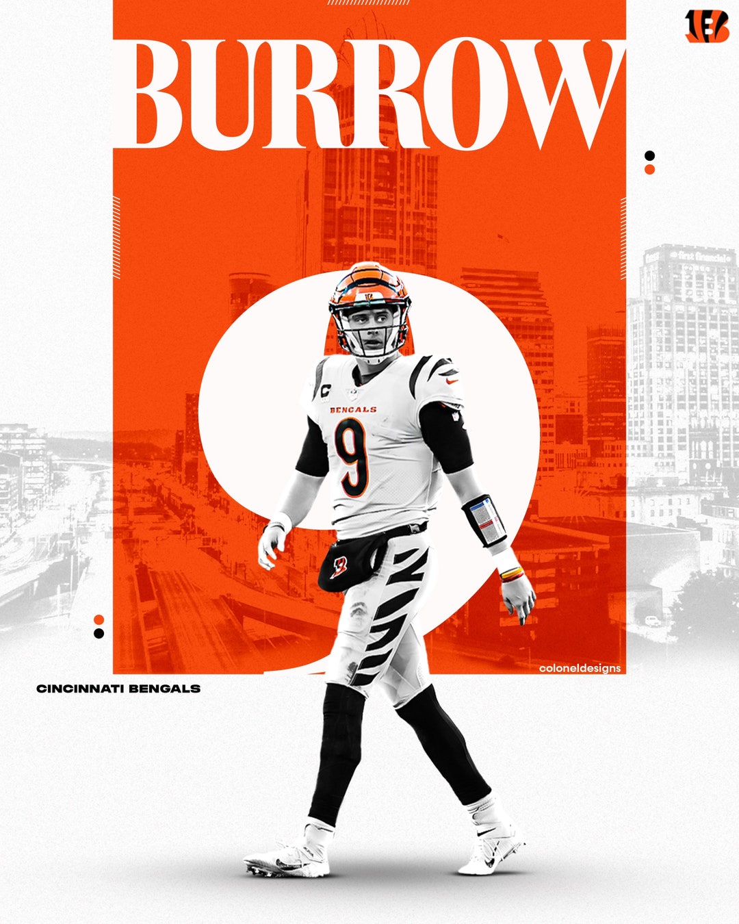 Joe Burrow Cincinnati Bengals NFL Football Poster - Etsy