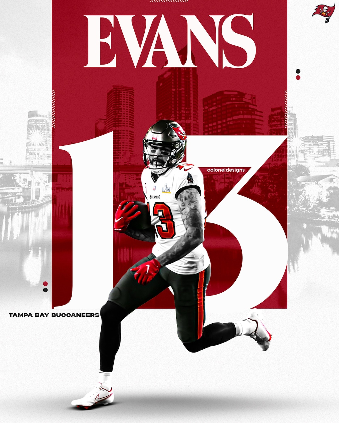 Mike Evans Tampa Bay Buccaneers NFL Football Poster - Etsy