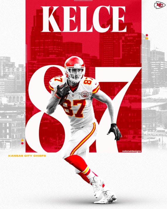Travis Kelce Kansas City Chiefs NFL Football Poster - Etsy