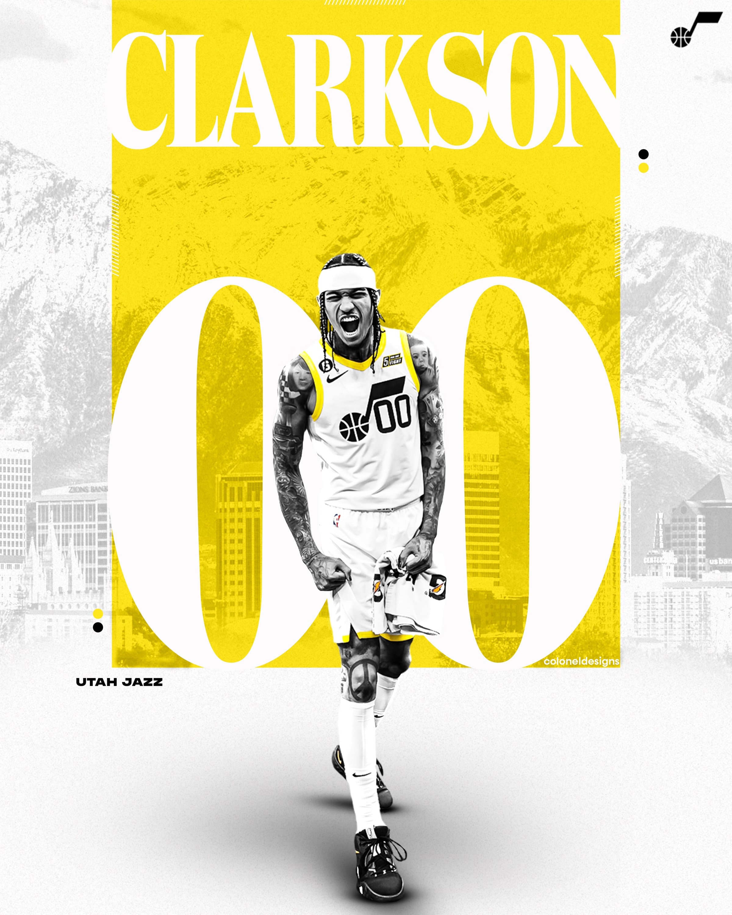 Jordan Clarkson Utah Jazz NBA Basketball Association Poster - Etsy