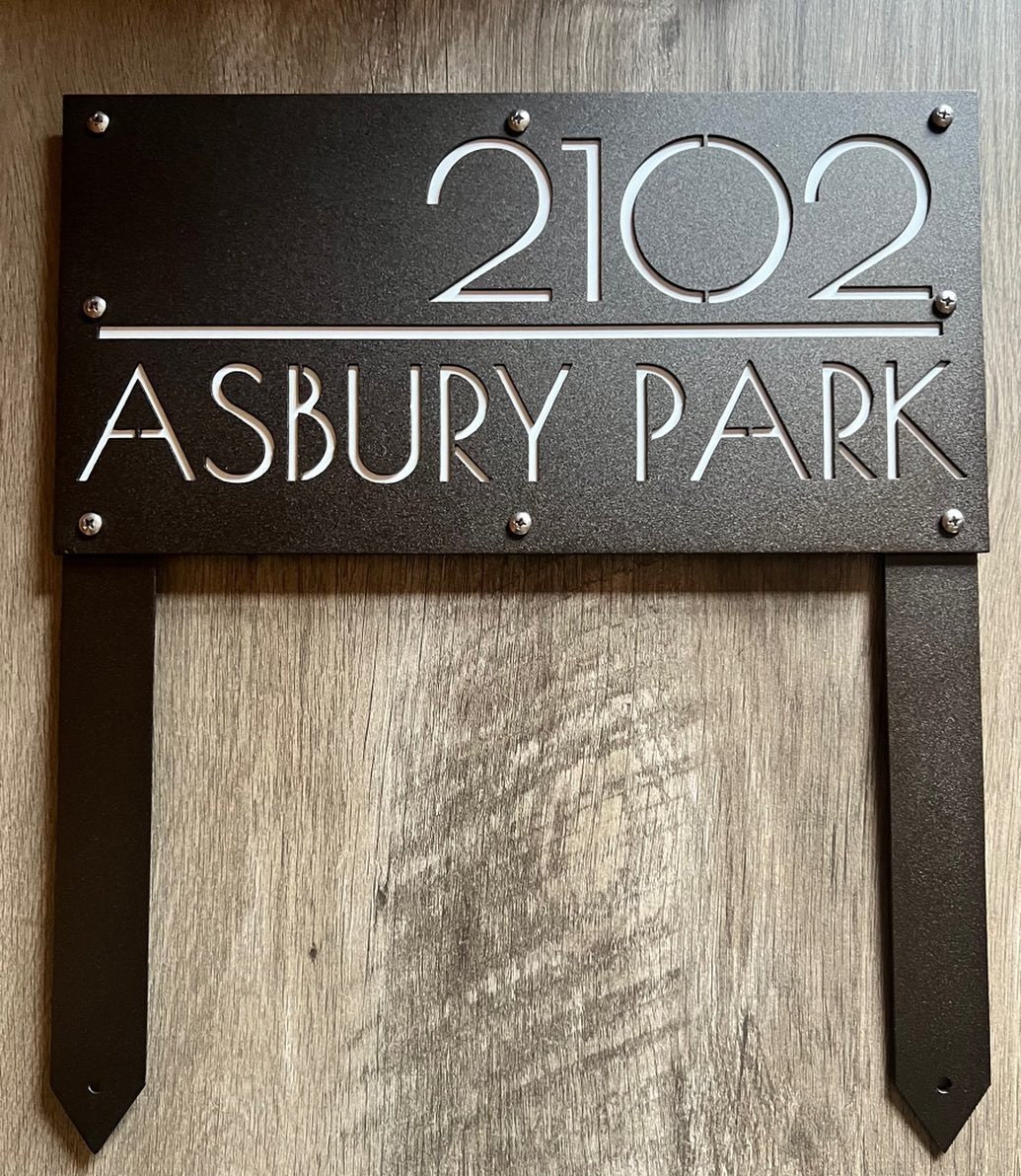 Personalized Custom Metal Address Yard Sign - Etsy