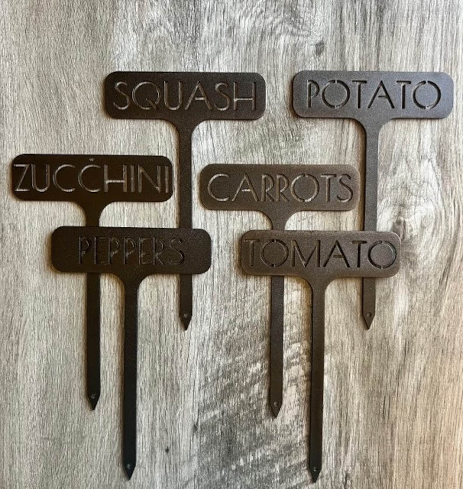 Personalized Metal Plant Tags: Stylish Garden Markers - Etsy