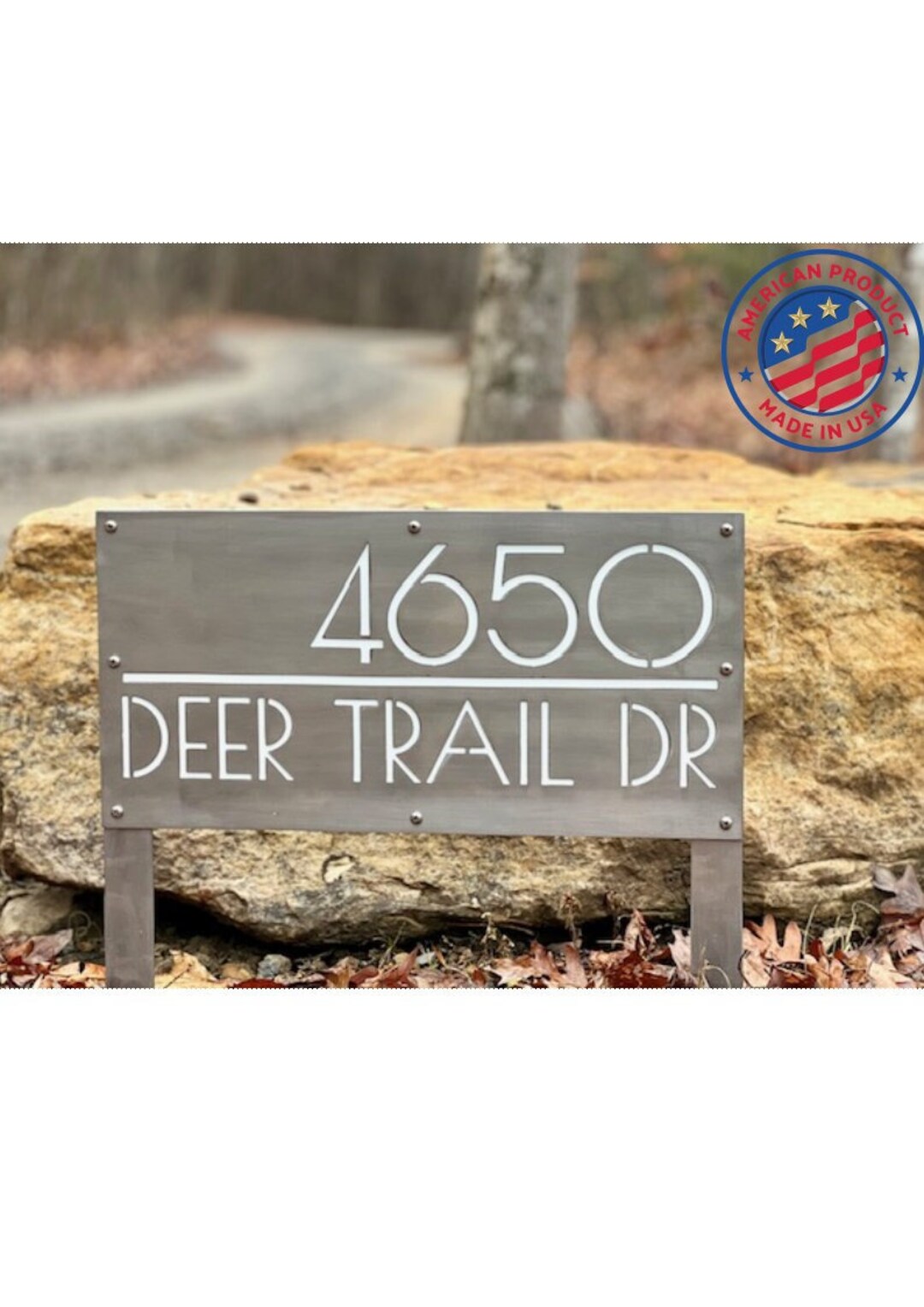 Personalized Custom Metal Address Yard Sign - Etsy