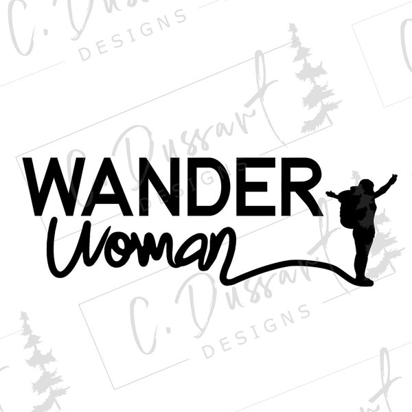 Hiking Woman Clipart - Etsy