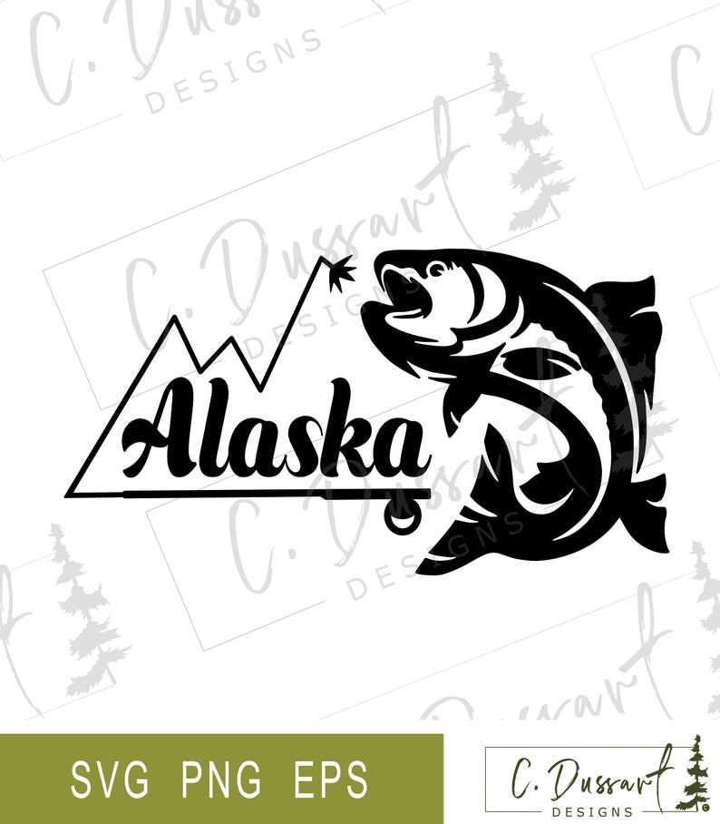 Alaska Fly Fishing SVG | Wall Art Car Decal Decor T-shirt | Cricut ...