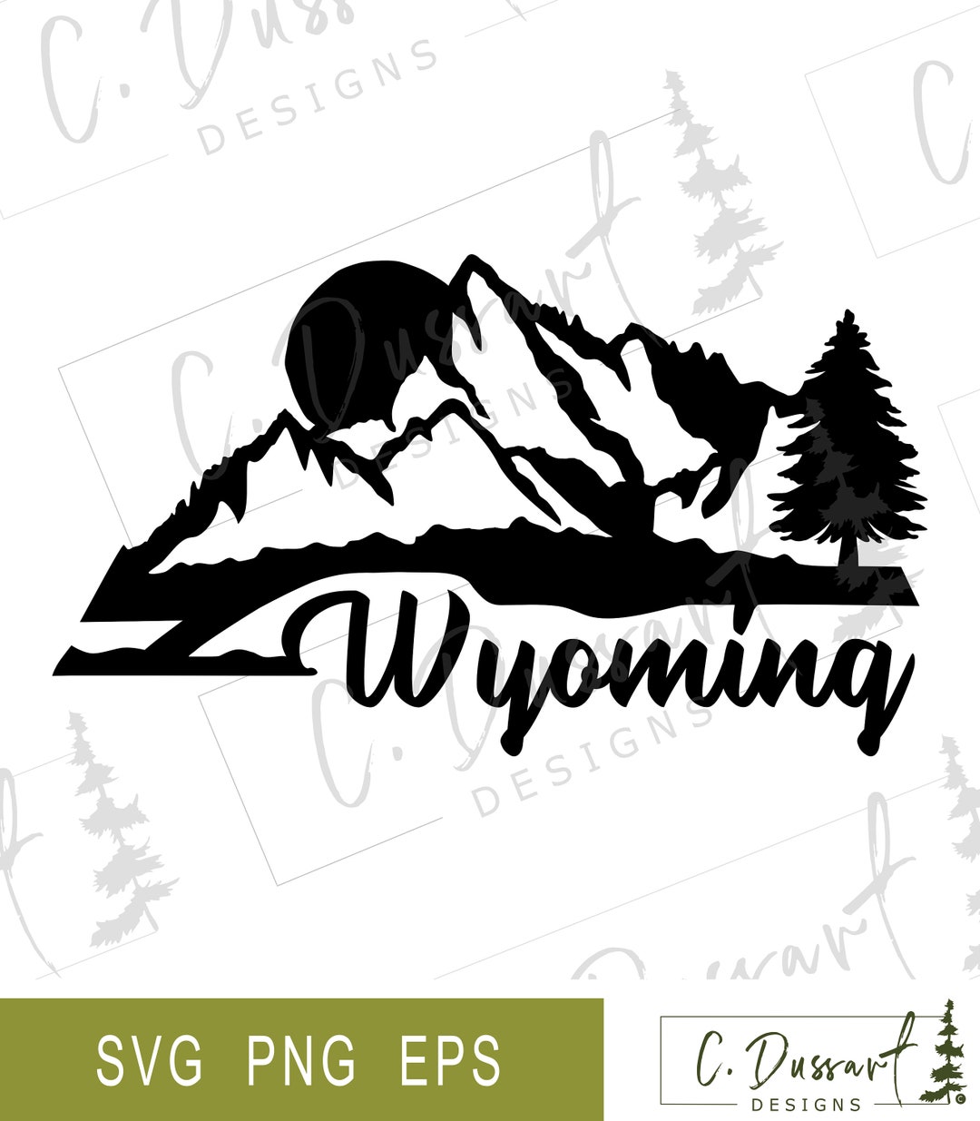 State of Wyoming SVG | Wall Art Car Decal Decor T-shirt | Cricut ...