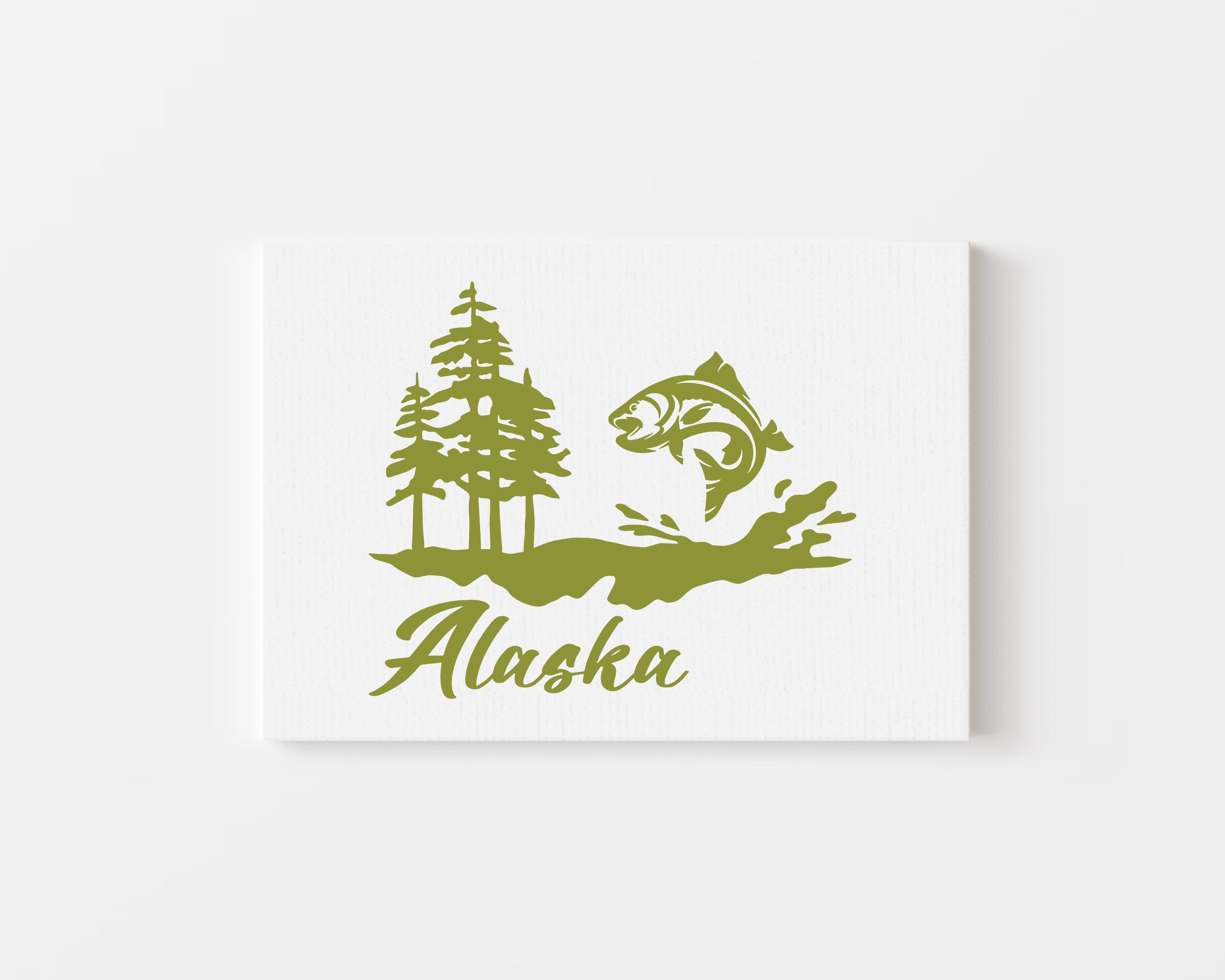 Alaska Salmon Jumping SVG | Wall Art Car Decal Decor T-shirt | Cricut ...