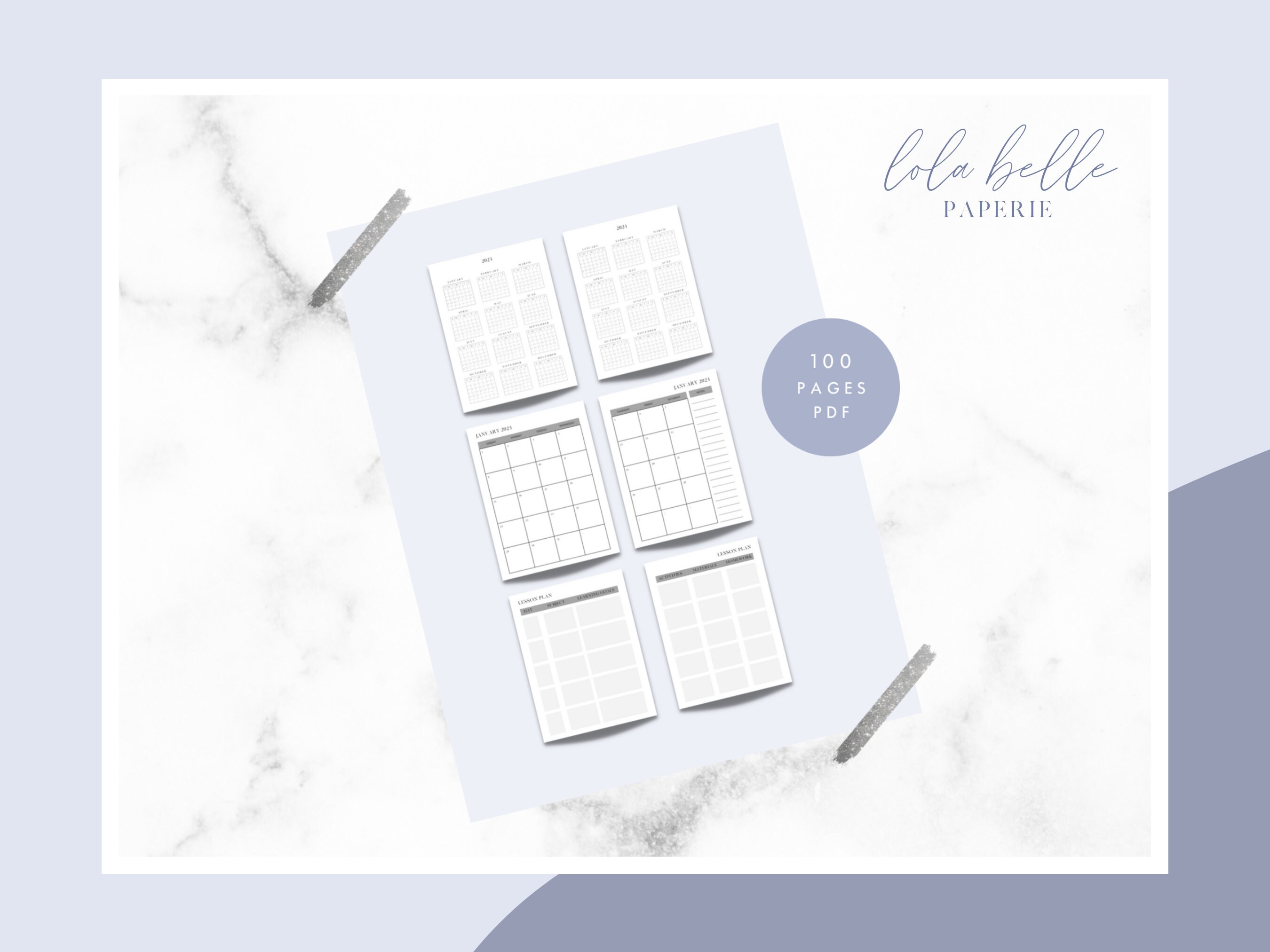 Teacher Planner Printable PDF, Dated 2023 2024 Academic Planner, Lesson ...
