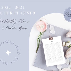 Teacher Planner Printable PDF, Dated 2023 2024 Academic Planner, Lesson ...