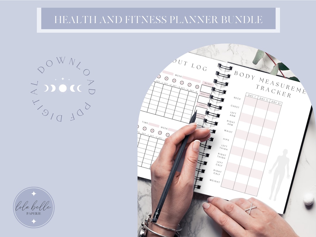 Fitness Planner Printable PDF, Weight Loss Journal, Exercise Tracker ...