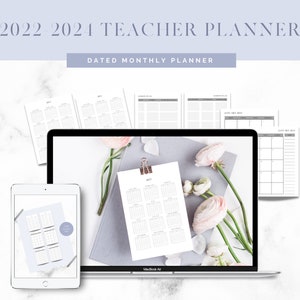 Teacher Planner Printable PDF, Dated 2023 2024 Academic Planner, Lesson ...