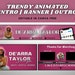 Animated Intro & Outro, Banner Trendy Editable Canva Template - Etsy