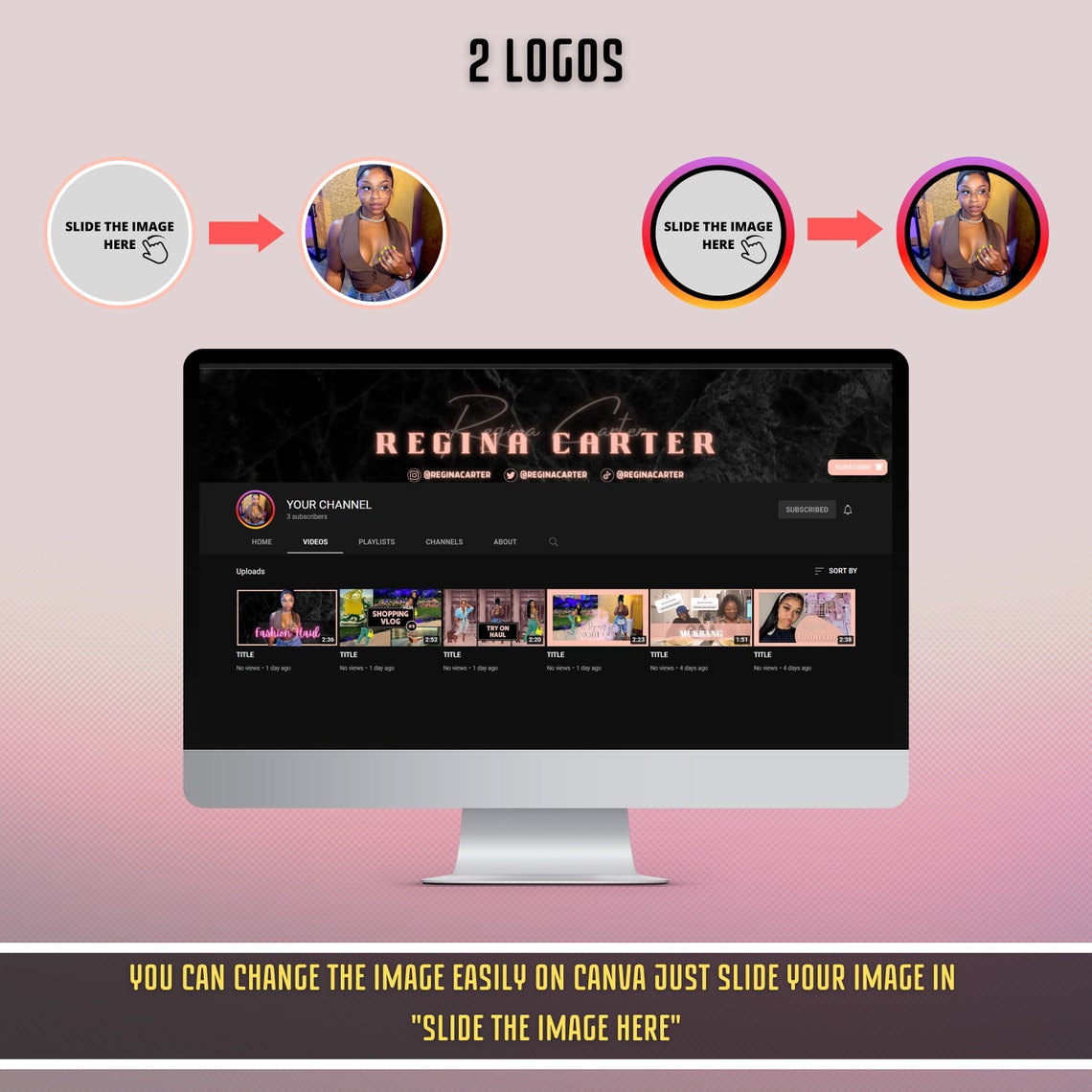 Youtube Branding Kit | Editable Banners, Thumbnail, Intros & Outros and ...