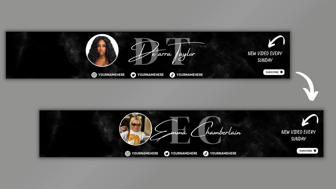 Youtube Branding Kit Editable Banners Intros & Outros and - Etsy