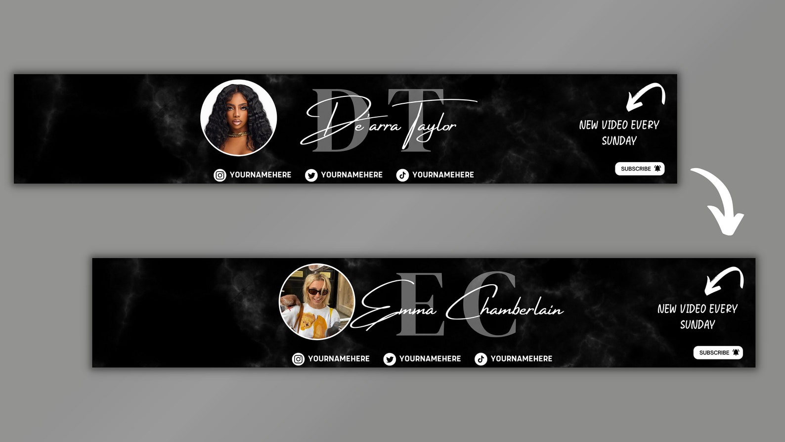 Youtube Branding Kit Editable Banners Intros & Outros and - Etsy