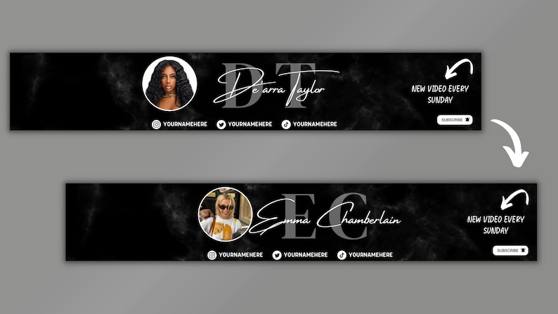 Youtube Branding Kit Editable Banners Intros & Outros and - Etsy