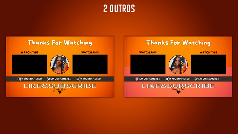 Animated Intro & Outro Banner Trendy Editable Canva - Etsy