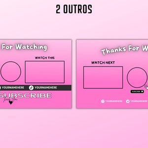 TRENDY Youtube Branding Kit | Editable Banner, Intro & Outro and ...