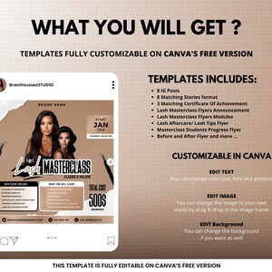 Lash Class Flyer | Masterclass Lash Training Course | Brown Lash ...