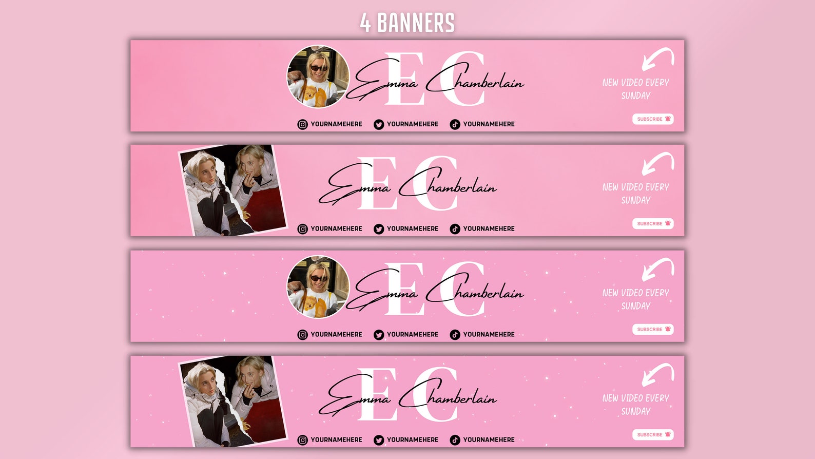 Youtube Branding Kit | Editable Banners, Intros & Outros and Thumbnails ...