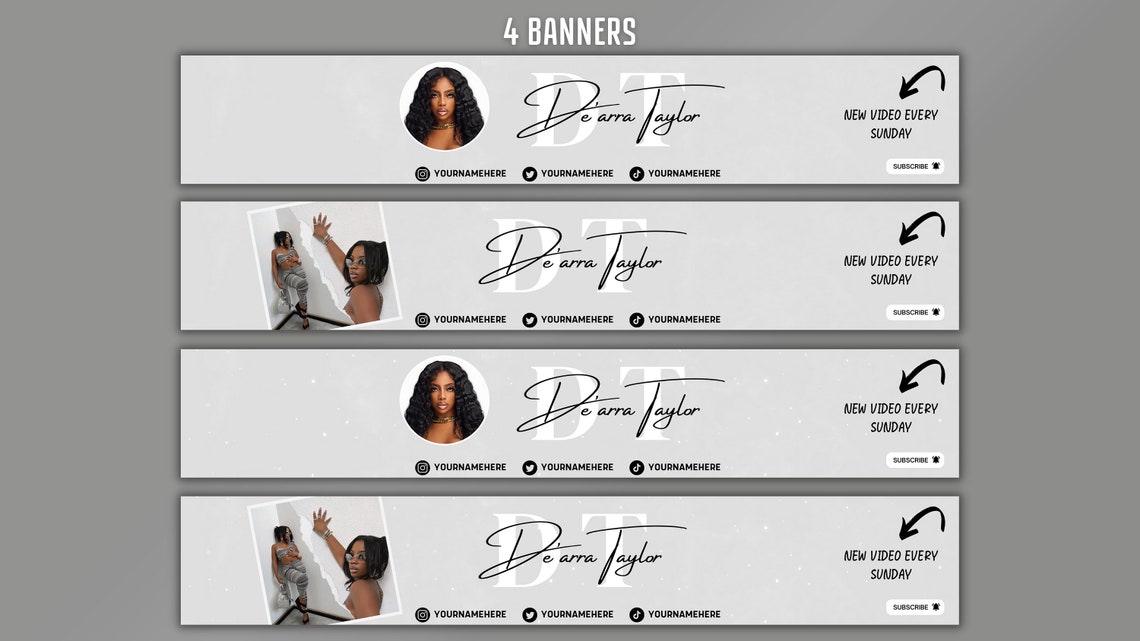 Youtube Branding Kit Editable Banners Intros & Outros and - Etsy