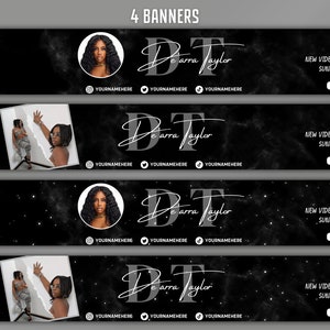 Youtube Branding Kit | Editable Banners, Intros & Outros and Thumbnails ...