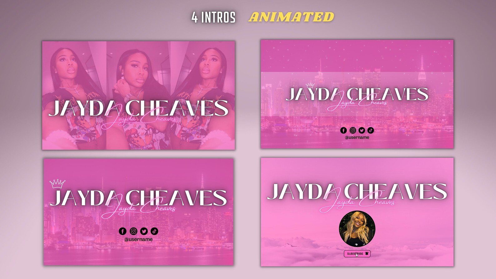 Youtube Branding Kit | Editable Banners, Intros & Outros and LOGO | 15 ...