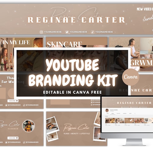 Youtube Branding Kit Editable Banners Intros & Outros and - Etsy
