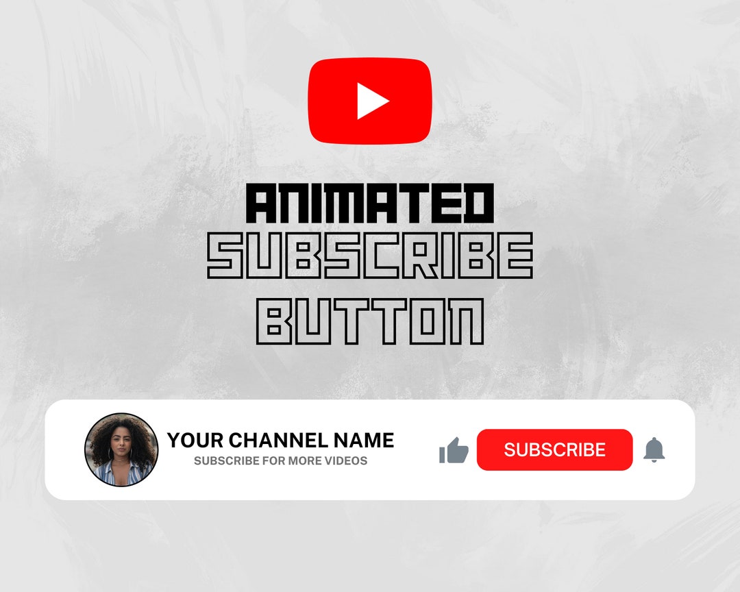 Custom Animated Youtube Subscribe Notification Button Overlay for Intro Videos - Etsy