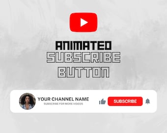 Animated Youtube Subscribe Button Overlay for Intro Videos Digital Download - Etsy