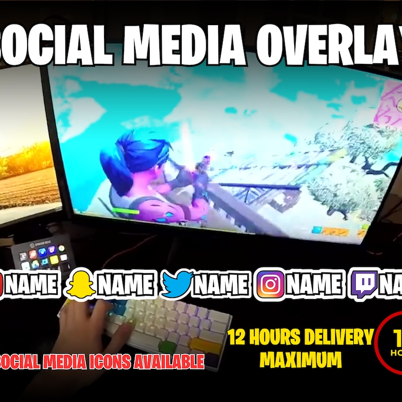 Socials Overlay - Etsy