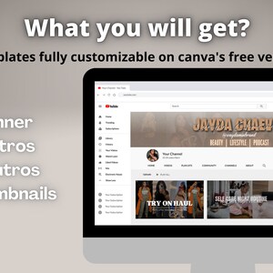 TRENDY Youtube Branding Kit | Editable Banner, Intro & Outro and ...